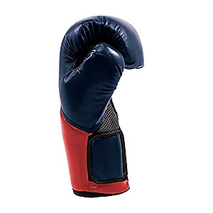 Everlast Elite Pro Style Training Gloves, Blue/Red, 16 oz