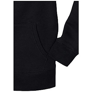 Amazon Essentials Boys' Fleece Zip-Up Hoodie Sweatshirt, Black, X-Small