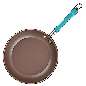 Rachael Ray Cucina Nonstick Cookware Pots and Pans Set, 12 Piece, Agave Blue