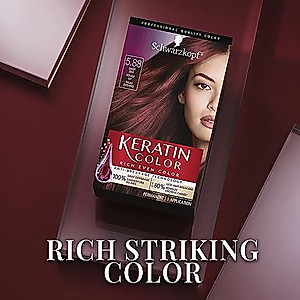 Schwarzkopf Keratin Color Permanent Hair Color Cream, 5.88 Deep Red, 1 Kit