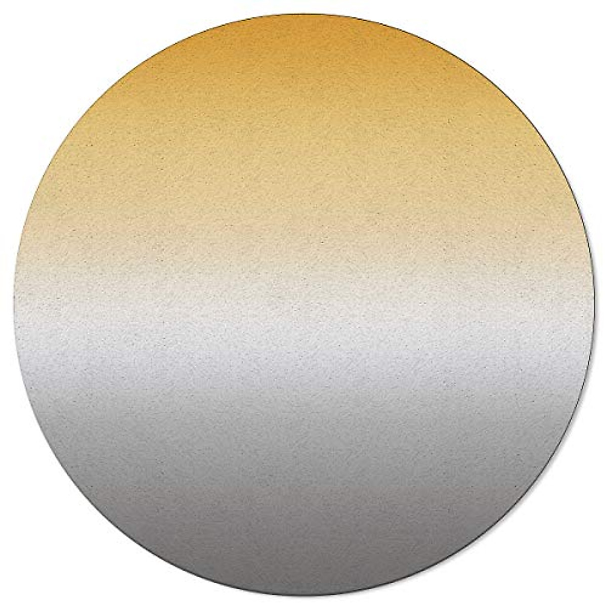 Round Area Rug 4ft Yellow Gray Ombre, Indoor Outdoor Rugs for Living Room, Washable Circle Rug Carpet for Bedroom, Kitchen, Patio, Simple Runner Rugs for Home Decor