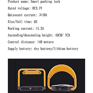 QQBAIHUO Lock Car Remote Controller Electronic Parking Space Saver Control Parking Saver Park Driveway Automatic Barrier Alarmed Waterproof Pressure Resistance Thicken