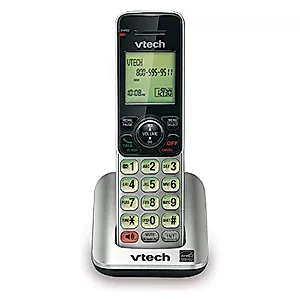 VTech CS6609 Cordless Accessory Handset - Requires a compatible phone system purchased separately (VTech CS6619, CS6629, CS6648, or CS6649),Silver/black