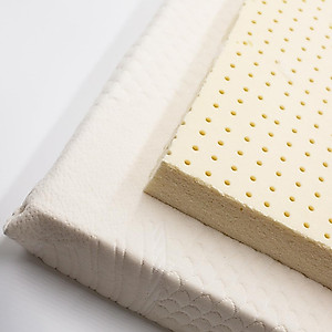 3" Inch Organic Latex Mattress Topper Pad with Organic Cotton Cover Protector (Twin XL Size, Medium) GOLS Certified, Back Pain Relief Support, Hypoallergenic, Cooling and Breathable