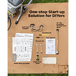 MaXpray M1 Airless Paint Sprayer, Highly Efficient Thinning-Free Minimal Overspray for Up to 10 Gallon DIY Painting Projects Home Interior & House Exterior, Comes with Sprayer Accessories