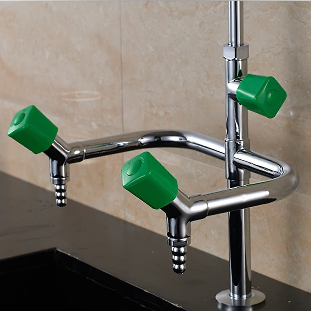 BBGS 3-nozzles Lab Faucets, High Arc Single Handle Sink Faucet for Kitchen Sink Stainless Steel Bar Commercial Laboratory Tap