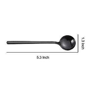 8 Pcs Coffee Spoons Teaspoons 5.3-Inch Matte Frosted Handle Stainless Steel Espresso Spoons for Coffee Ice Cream Sugar Dessert Cake Soup