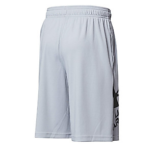 Under Armour boys Prototype 2.0 Logo Shorts , Mod Gray (011)/Black , Youth X-Small