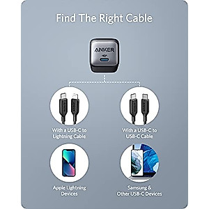 Anker USB C Charger 30W, 711 Charger, Compact Fast Charger (Not Foldable) for MacBook Air/iPhone 13/13 Mini/ 13 Pro/ 13 Pro Max/ 12, Galaxy S21, Note 20, iPad Pro, Pixel, and More