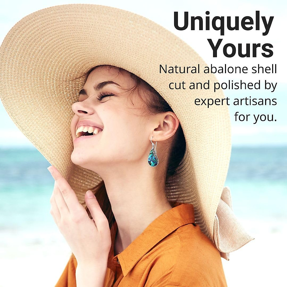 Shop LC Abalone Shell 925 Sterling Silver Dangle Drop Earrings Beach Fashion Jewelry Gifts for Women Birthday Gifts