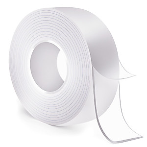SHANDERBAR Nano Double Sided Tape Heavy Duty, Multipurpose Removable Mounting Adhesive Grip Tape,Washable Sticky Strong Wall Tape Strips Transparent Tape Poster Carpet Tape for Paste Items,Household