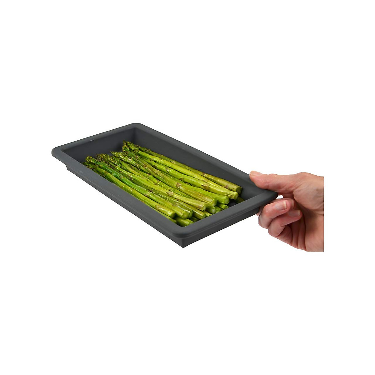 Gear Gurus Baking Pan Dividers - Silicone Baking Trays, Sheet Pan Cooking, Nonstick 4 Piece Set, Reinforced Rims, Ribbed Bottoms, Oven Dishwasher Safe