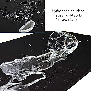 Pro Gaming Mouse Pad (5mm) | Traverse Ridge Massive 46 inch | 46x17.3x0.20 Extra Thick | Black/Black | Dense Weave Speed Poly, Superior Control | Stitched Edge, Washable, Giant Large Desk Mat