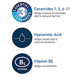 Cerave Hyaluronic Acid Serum for Face with Vitamin B5 and Ceramides | Hydrating Face Serum for Dry Skin | Fragrance Free | 1 Ounce