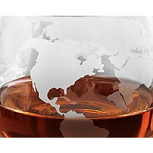 COLIBYOU Globe Whiskey Glasses - 12 Oz (350ml) 2 Pack