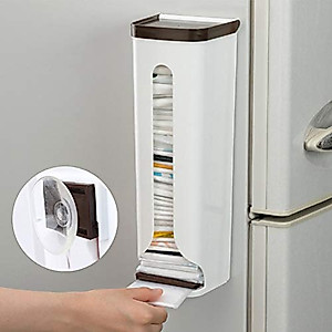 TOPBATHY Wall Plastic Bags Holder Grocery Bag Holder Kitchen Trash Bag Dispenser Storager