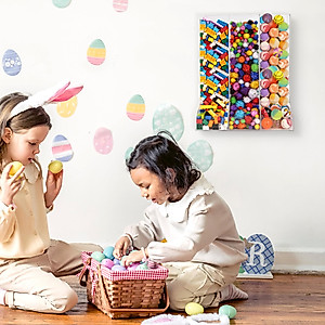 Bfttlity Acrylic Wall Toy Dispenser Acrylic Wall Organizer Kids Furniture for Playroom with 3 Compartment for Blocks, Balls, Puzzles and Coffee Capsule