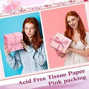 Qilery 500 Sheets Pink Tissue Paper 15 x 20 Inch Packing Paper Sheets Gift Wrapping Paper Crafts Acid Free Tissue Paper Bulk for Holiday, Birthday, Party Decor, Weddings