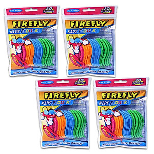 Firefly Kids Flossers - 30 Flossers X 4 Packs (Dr. Fresh Oral Care)