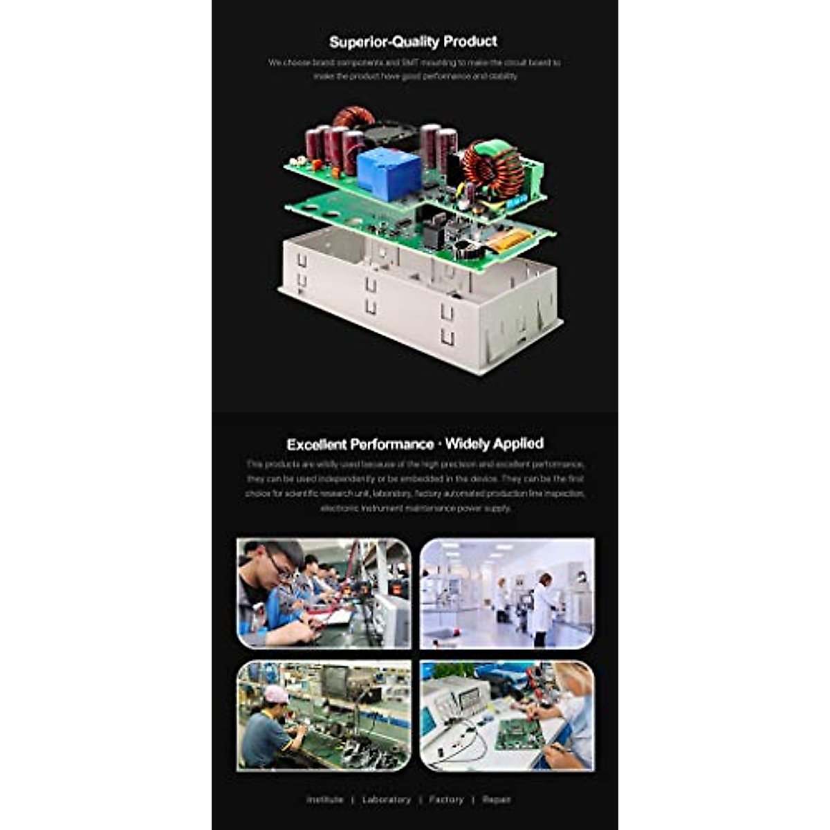 RD RD6018 DC Power Supply Variable Adjustable Lab Bench Power Supply Buck Converter Step Down Switching Regulated 4-Digital LCD Display 60V 12-18A 800W