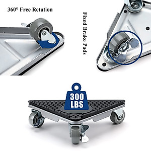 BSTCYZL Furniture Moving Dolly 3 Wheels Heavy Duty Furniture Movers Easy Furniture Lifter Mover Tool Set 4 Pack for Heavy Object, 1200 LBs Load Capacity