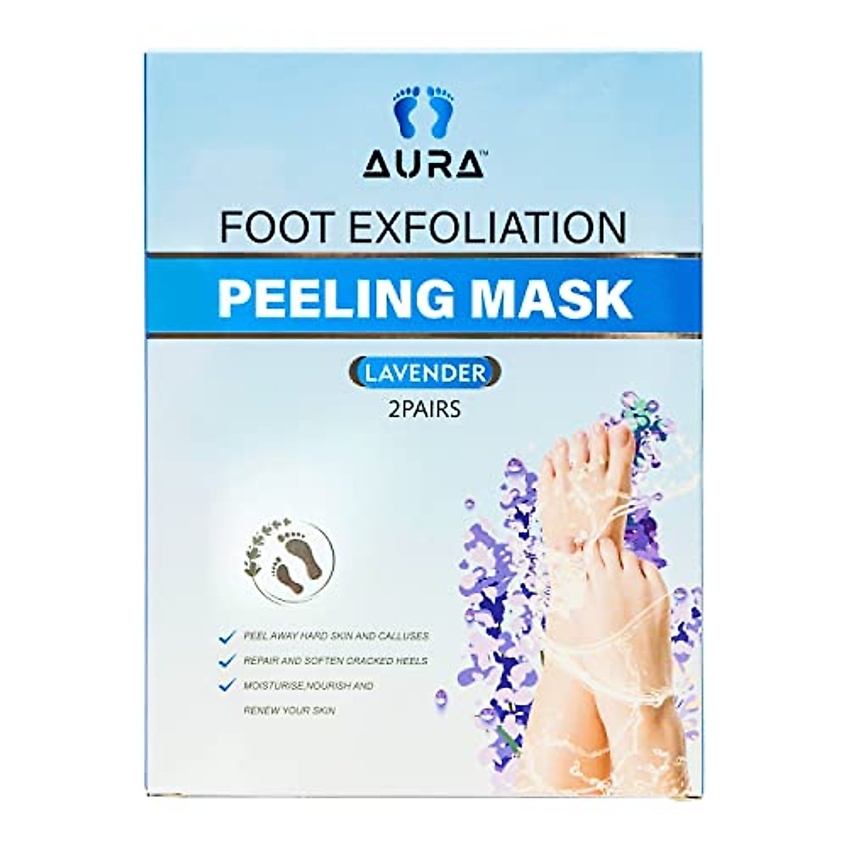 Foot Peel Mask (2 Pack) - Chracked Heel Repair, Dead Skin Remover for Baby Soft Feet - Natural Treatment