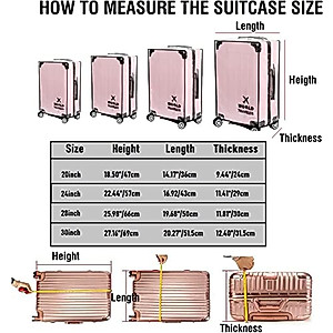 RF REENFAYA Suitcase Cover Luggage Protector Covers Clear Luggage Cover PVC Suitcase Luggage Cover Waterproof Luggage Case Thicken Suitcase Protector Cover (30inch)
