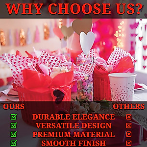 Fun Express 12 pack Valentine's Day Heart Shaped Baskets, 7" x 4.5" Empty Baskets, BPA Free Plastic, Organization Supplies, Red