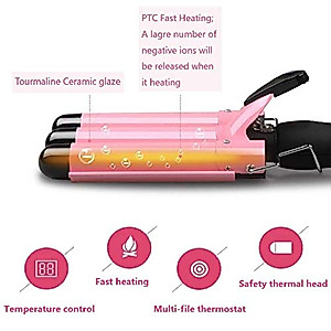 Hair Curling Iron 1 inch 3 Barrel Hair Crimper Ceramic Two Gear Temperature Control Hair Waving Styling Tools