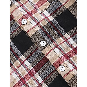 Fuermos Toddler Baby Boy Girls Outfits Plaid Flannel Hooded Long Sleeve T-Shirt Tops Kid Clothes(5-6T)