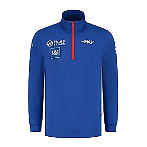 Haas F1 Team Haas Racing F1 2022 Men's Team Fitted 1/4 Zip Sweatshirt Blue (900972)
