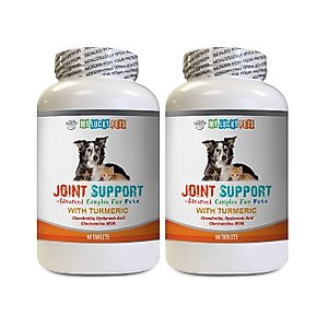 Dog Joint Inflammation Supplement - Pets Joint Support with Turmeric and MSM - Dogs and Cats - Premium Complex - Dog Turmeric Treat - 2 Bottles (120 Tablets)