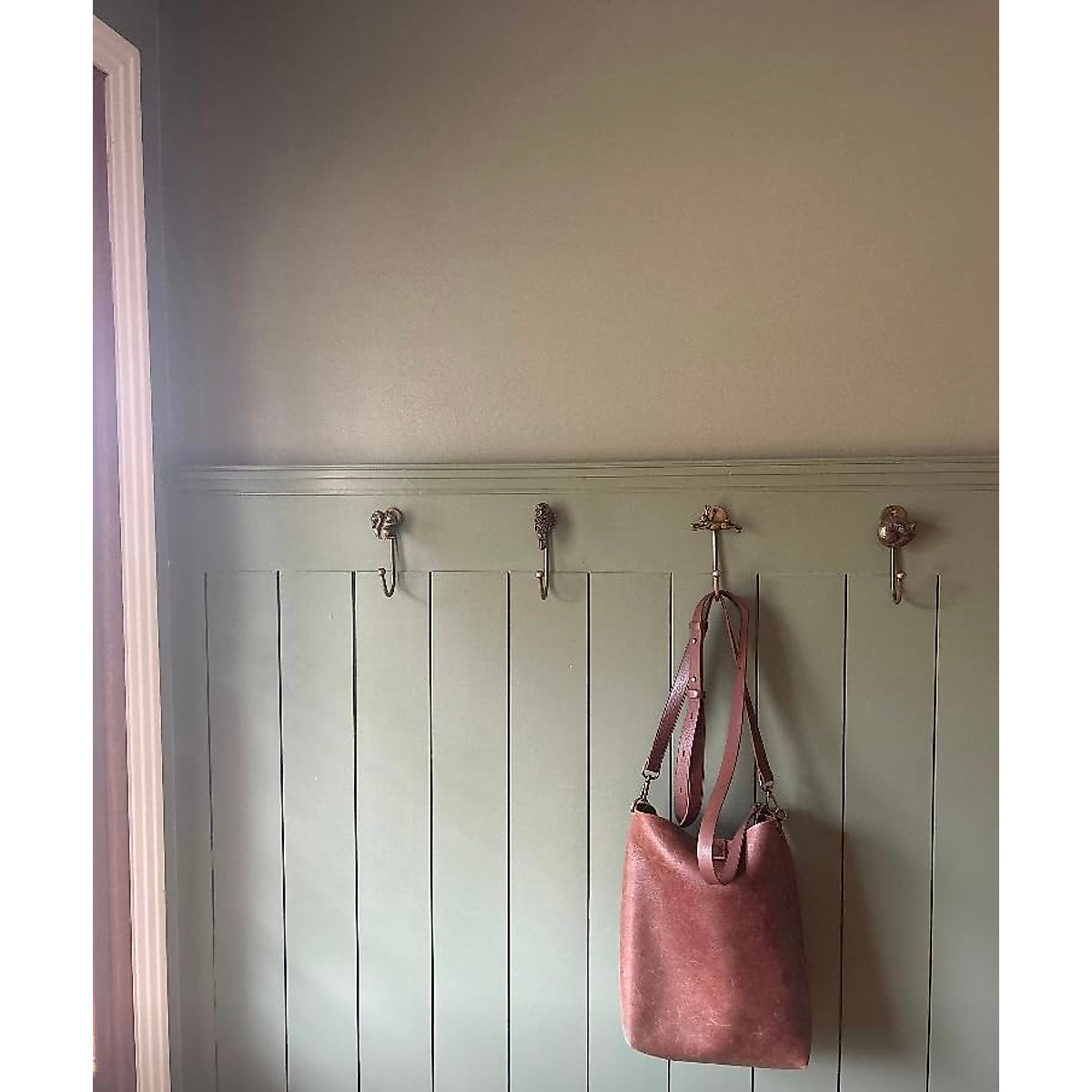 Knobs By Blossom Vintage Antique Brass Iron Wall Hooks Tie Backs Bronze Handmade Metal Animal Hook (5. Running Rabbit), TFVSAH