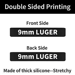 12 Pack Miaozhun 9mm Luger Magazine Marking Bands 9mm Luger Magazine Ammo Caliber Identification Bands (Black-White)