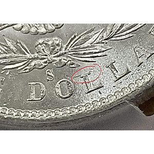 1880 S Morgan silver dollar, blast white VAM 63A, die gouge over A in DOLLAR VAM 11 $1 MS63 PCGS