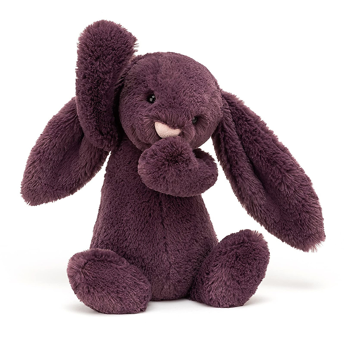 Jellycat Bashful Plum Bunny Stuffed Animal, Medium