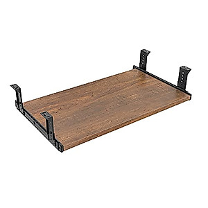 FRMSAET Furniture Accessories Office Product Suits Hardware 20/24/30 inches Keyboard Drawer Tray Wood Holder Under Desk Adjustable Height Platform. (24 inches, Brown)