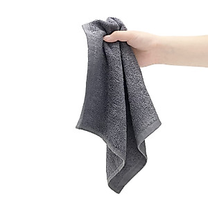 SUMMERMIA 12 Pack Washcloths 13" x 13" - Soft Wash Cloths for Your Face Towel, Wash Cloths for Your Body (White + Gray)