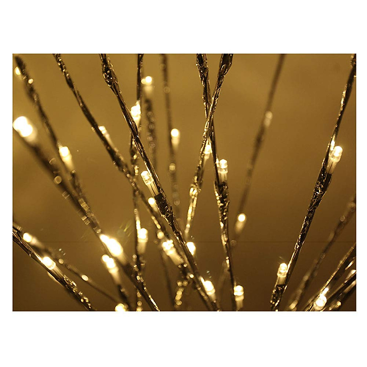 Autohigh 3-PK Lighted Branches 60 LEDs Warm White Lighting Artificial Willow,Battery Operated,Silver Decoration for Living Room Bedroom Livingroom,Home