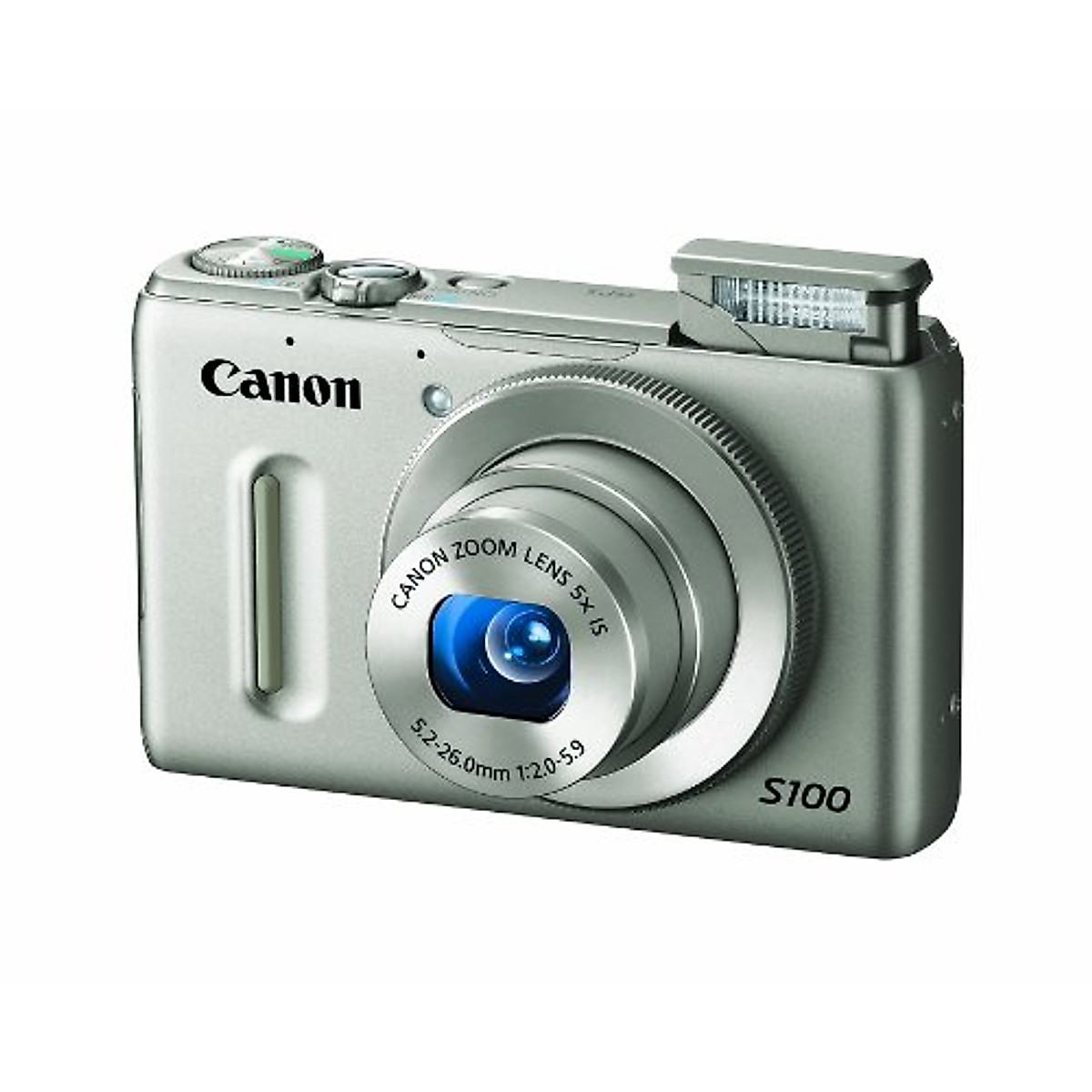 Canon PowerShot S100 12.1 MP Digital Camera with 5x Wide Angle Optical Image Stabilized Zoom (Silver) (Renewed)