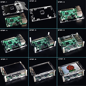 DORHEA for Raspberry Pi Display 3.5 inch TFT LCD Screen Kit, 3.5'' 480x320 Resolution TFT Touch Screen Moudle with Protective Case Touch Pen Heatsinks for Raspberry Pi 4 3 B+,Pi 3 B, Pi 2, Pi Zero