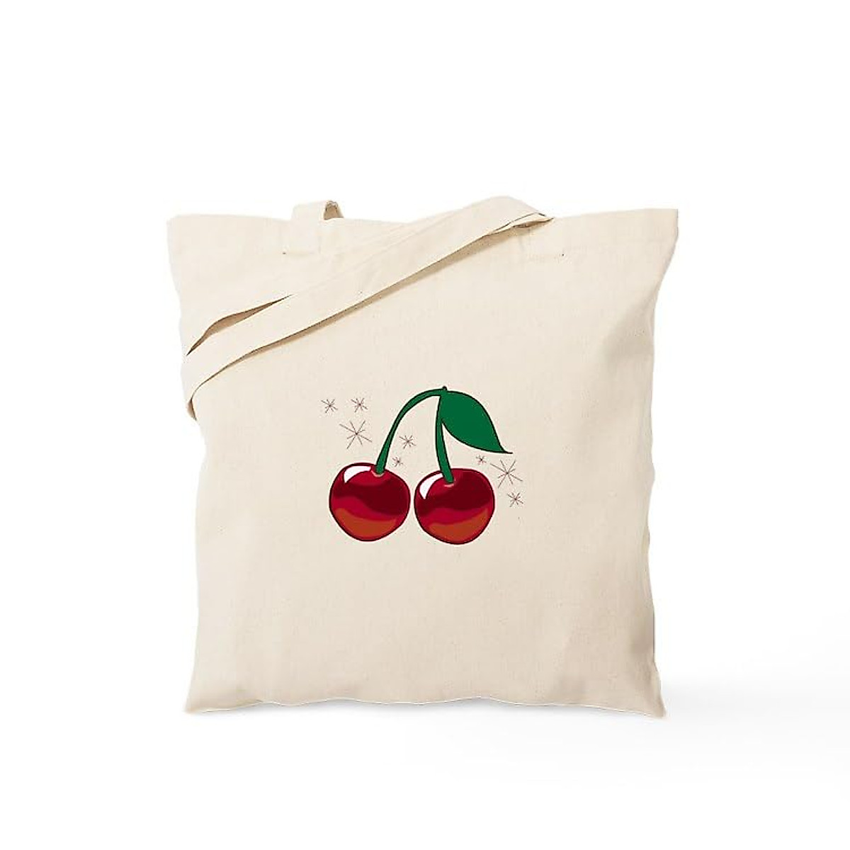 CafePress Sparkling Cherries Tote Bag Natural Canvas Tote Bag, Reusable Shopping Bag