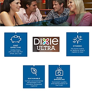 Dixie Ultra 1/6-Fold Linen Replacement Napkin by GP PRO GEORGIA-PACIFIC White; 92113; 200 Napkins Per Box; 4 Boxes Per Case (800 Total)