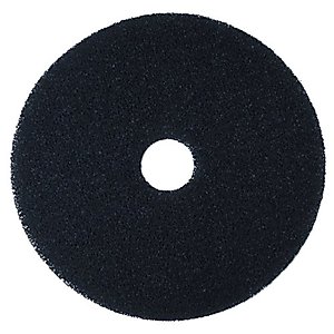 3M Black Stripper Floor Pad 7200, 14", 5/Case, Used with Water-based Floor Finish Stripping Solutions, Remove Soiled Floor Finishes and Sealers