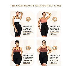 FeelinGirl Tummy Control Shapewear Shorts for Women High Waisted Body Shaper Waist Trainer Leggings with Pockets