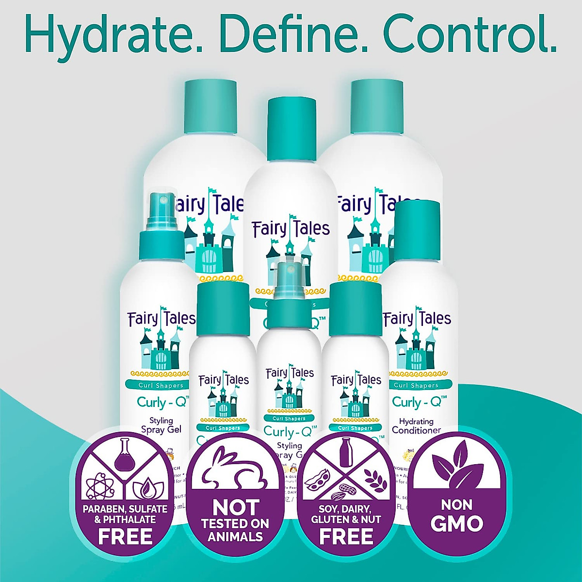 Fairy Tales Curly Q Hydrating Shampoo for Curly and Multi-Cultural Hair - Paraben, Sulfate, Gluten and Nut Free - 12 oz