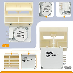 242303001 Refrigerator Damper Assembly Air Damper Control Assembly Compatible with Frigidaire Compatible with Crosley White replaces 3016452 AP5788340 PS8746718 EAP8746718 Fits DFH, FFE, FFH, FFS, LFS