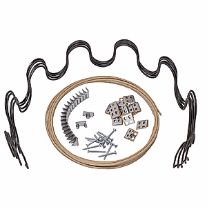 House2Home 31" Couch Spring Repair Kit to Fix Sofa Support for Sagging Cushions - Includes 4pk of Springs, Upholstery Spring Clips, Seat Spring Stay Wire, Screws, and Installation Instructions