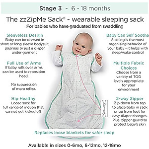 Amazing Baby Cotton Muslin Sleeping Sack, For Baby Girl, Wearable Blanket with 2-way Zipper, Watercolor Roses, Pink, Medium (6-12 Month)