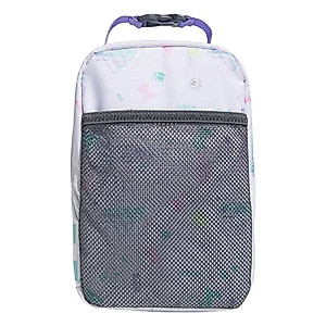 adidas Santiago 2 Insulated Lunch Bag, Icon Brand Love White/Flash Aqua Blue/Light Purple, One Size